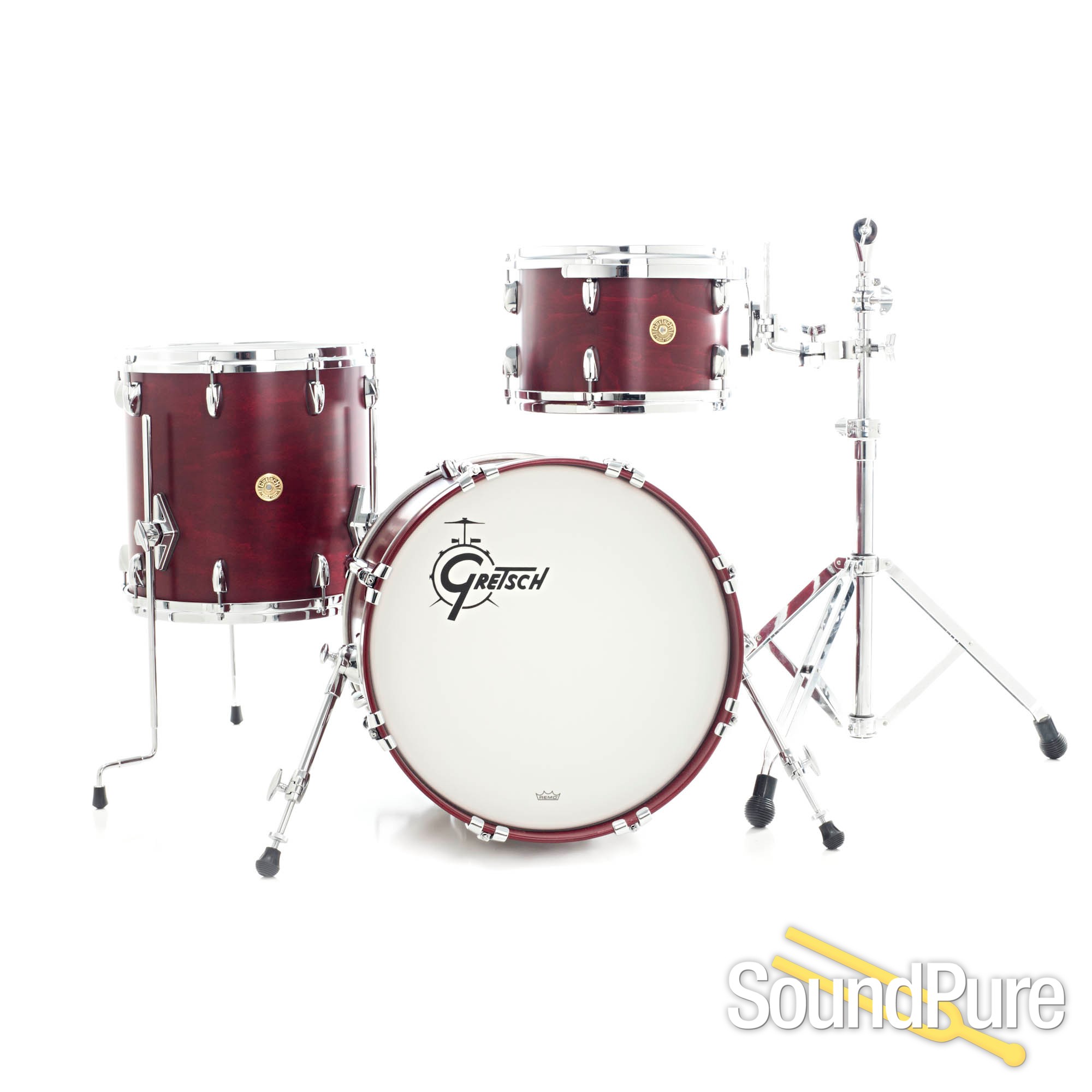 Gretsch 3pc USA Custom Be Bop Drum Set- Rosewood Satin