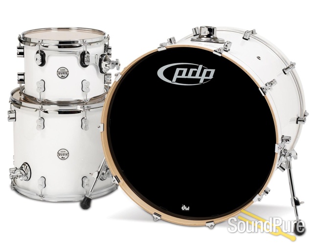Pdp 3pc Concept Maple Drum Set By Dw Pearlescent White